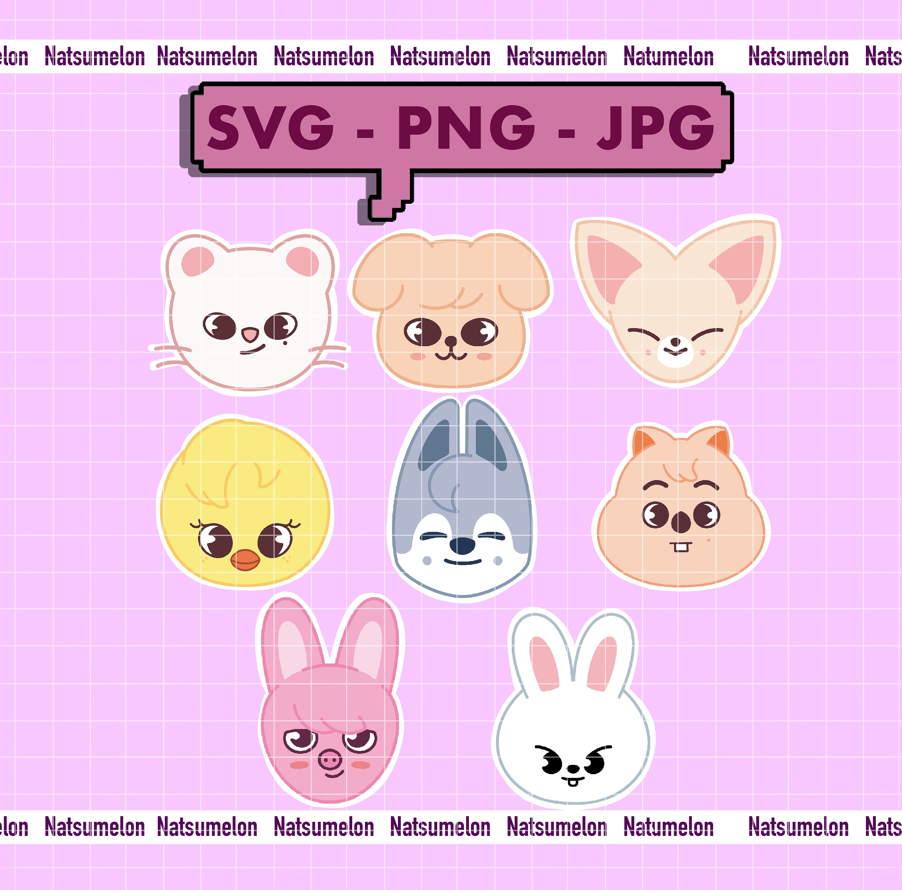 Stray Kids Colored Layered Svg, Png, Pdf, Jpg, Eps | Stray Kids Member ...