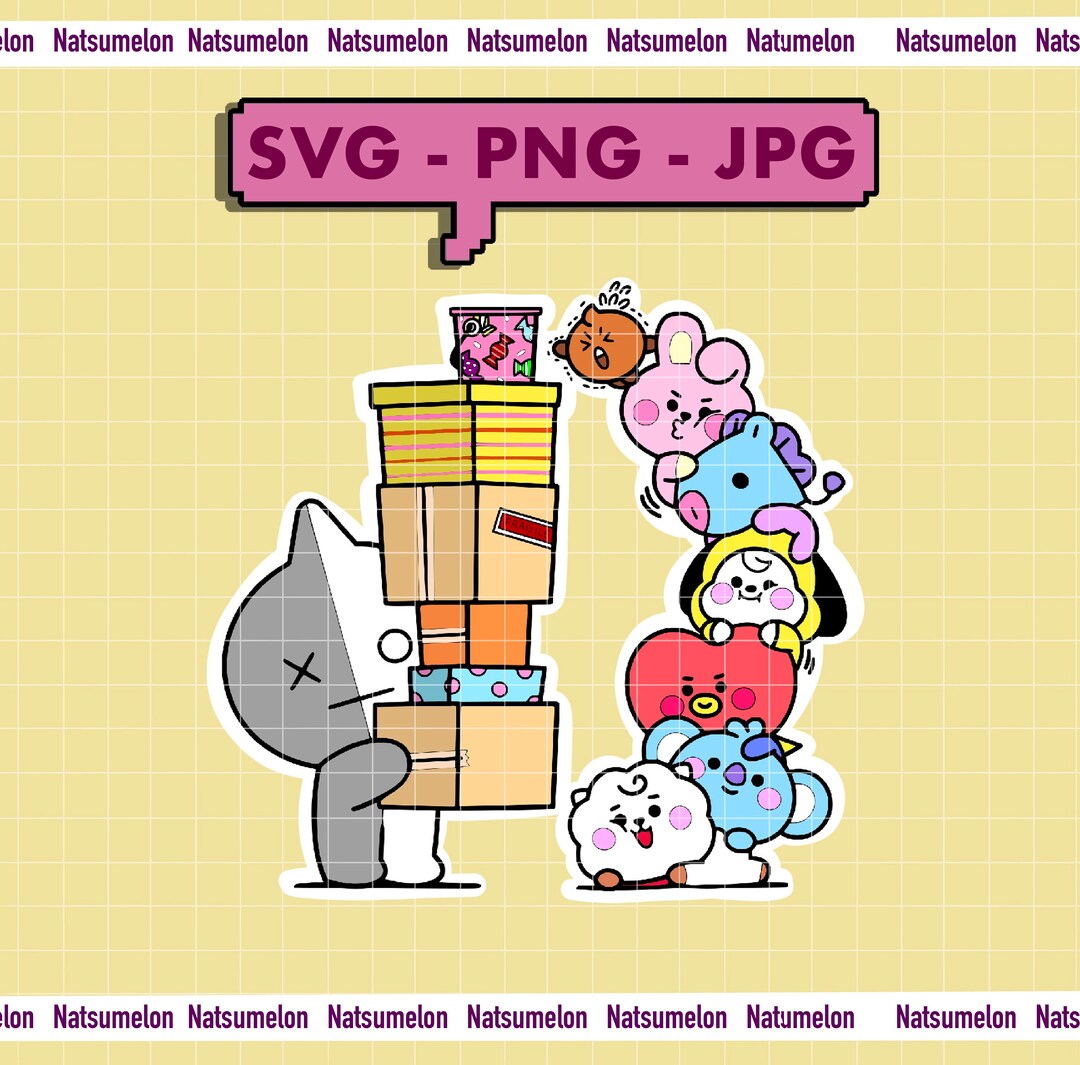 BTS Babies Group Birthday Present Layered SVG PNG Jpg for Cricut Design ...