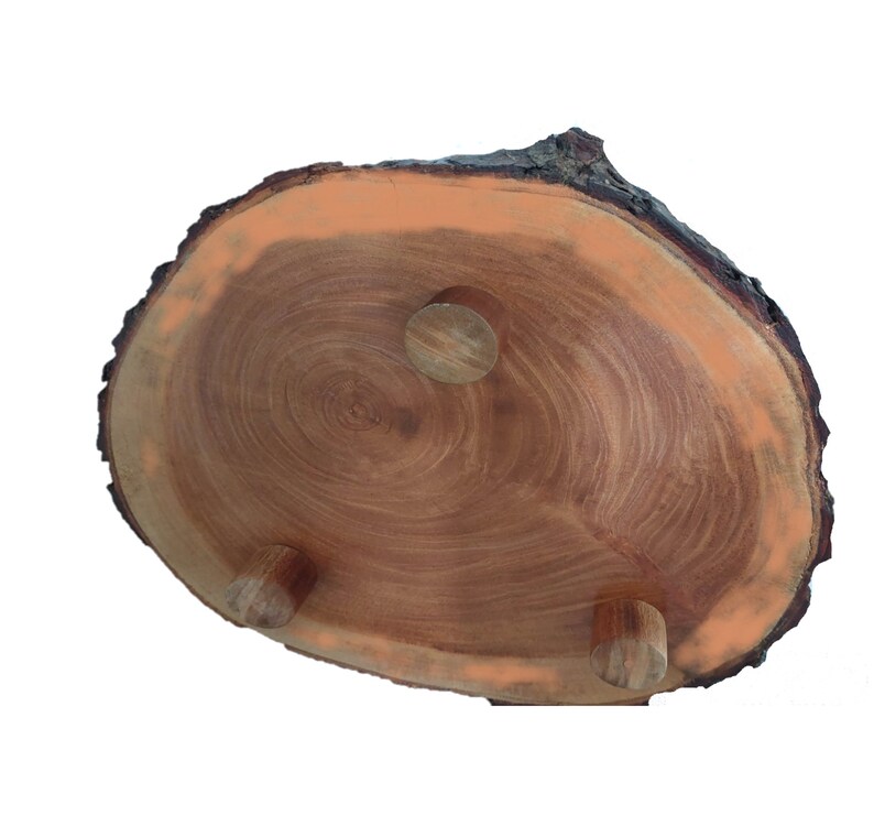 Sanded and Polished Hand Cut Rustic Log Cake Stand, Wedding ...