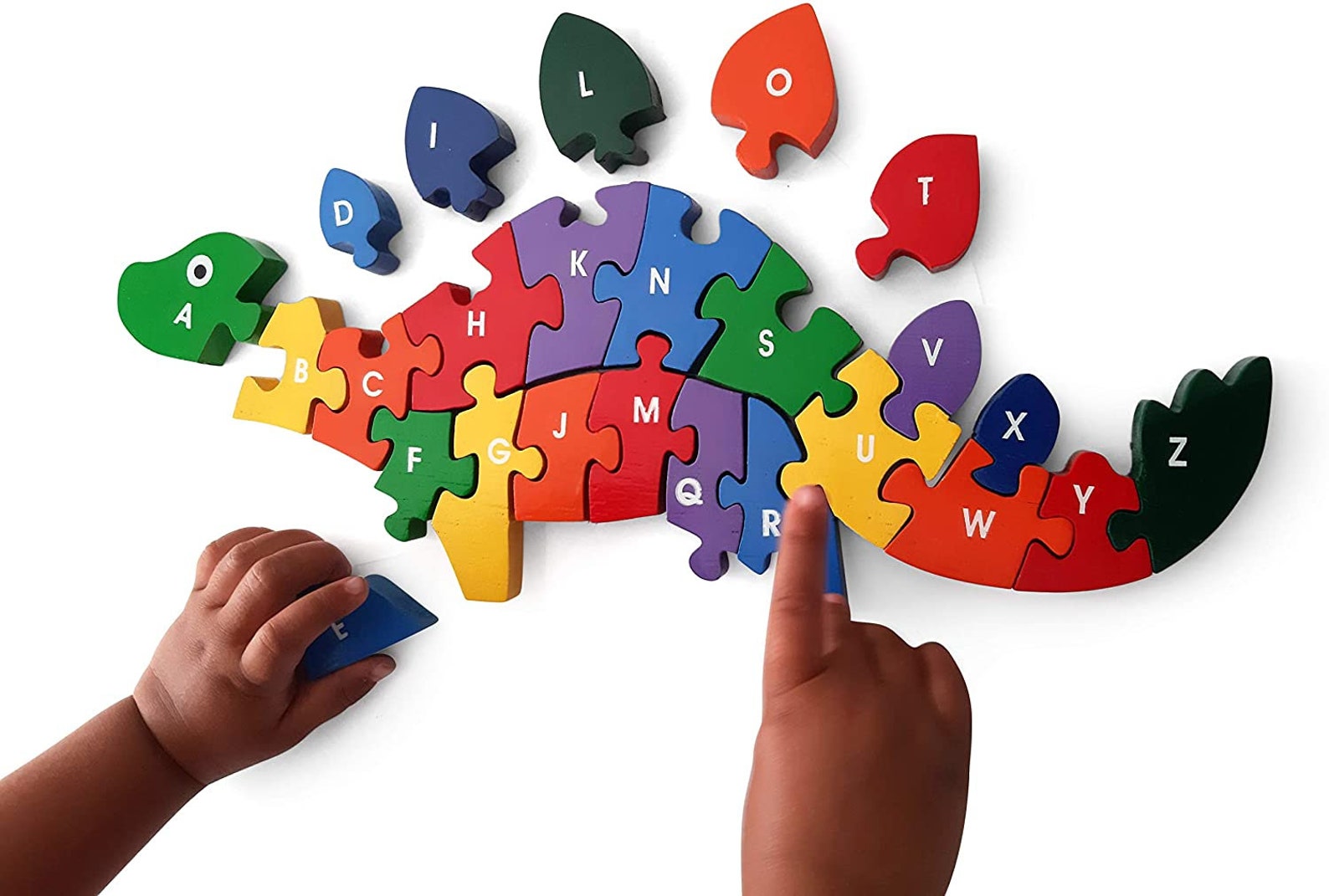 Wooden Alphabet Dinosaur ABC Children's Jigsaw Puzzle - Etsy