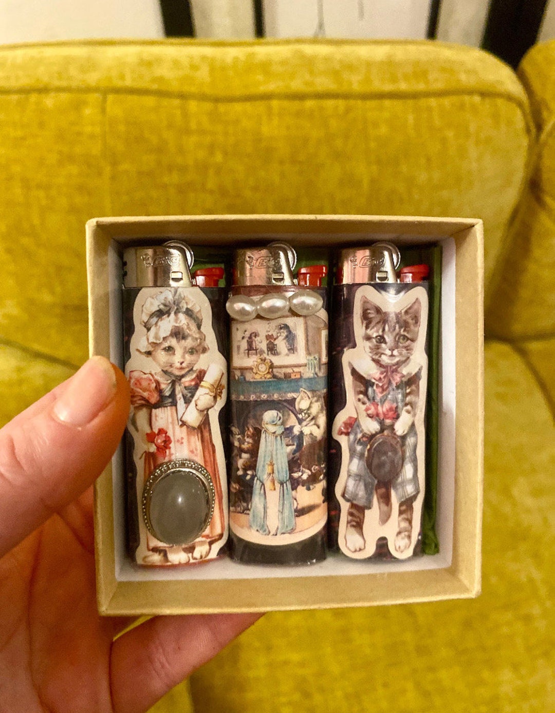 Cat Cute BIC LIGHTERS /pack of Three Kitty Cat Aesthetic BIC Lighters ...