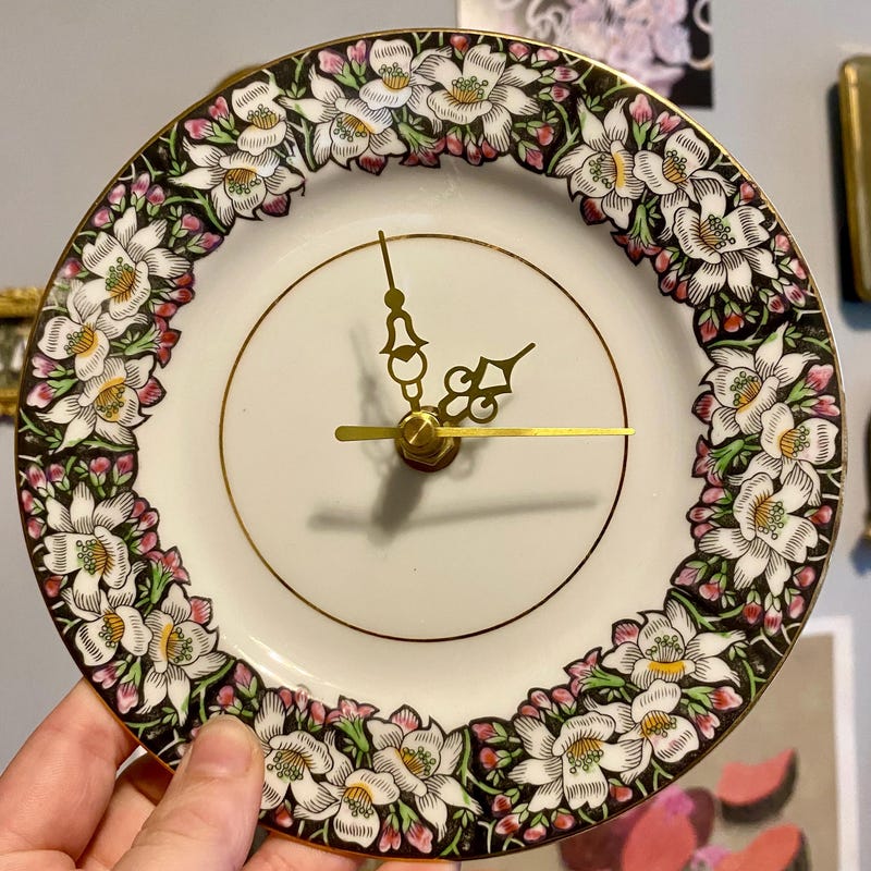 Plate Wall Clock - Etsy