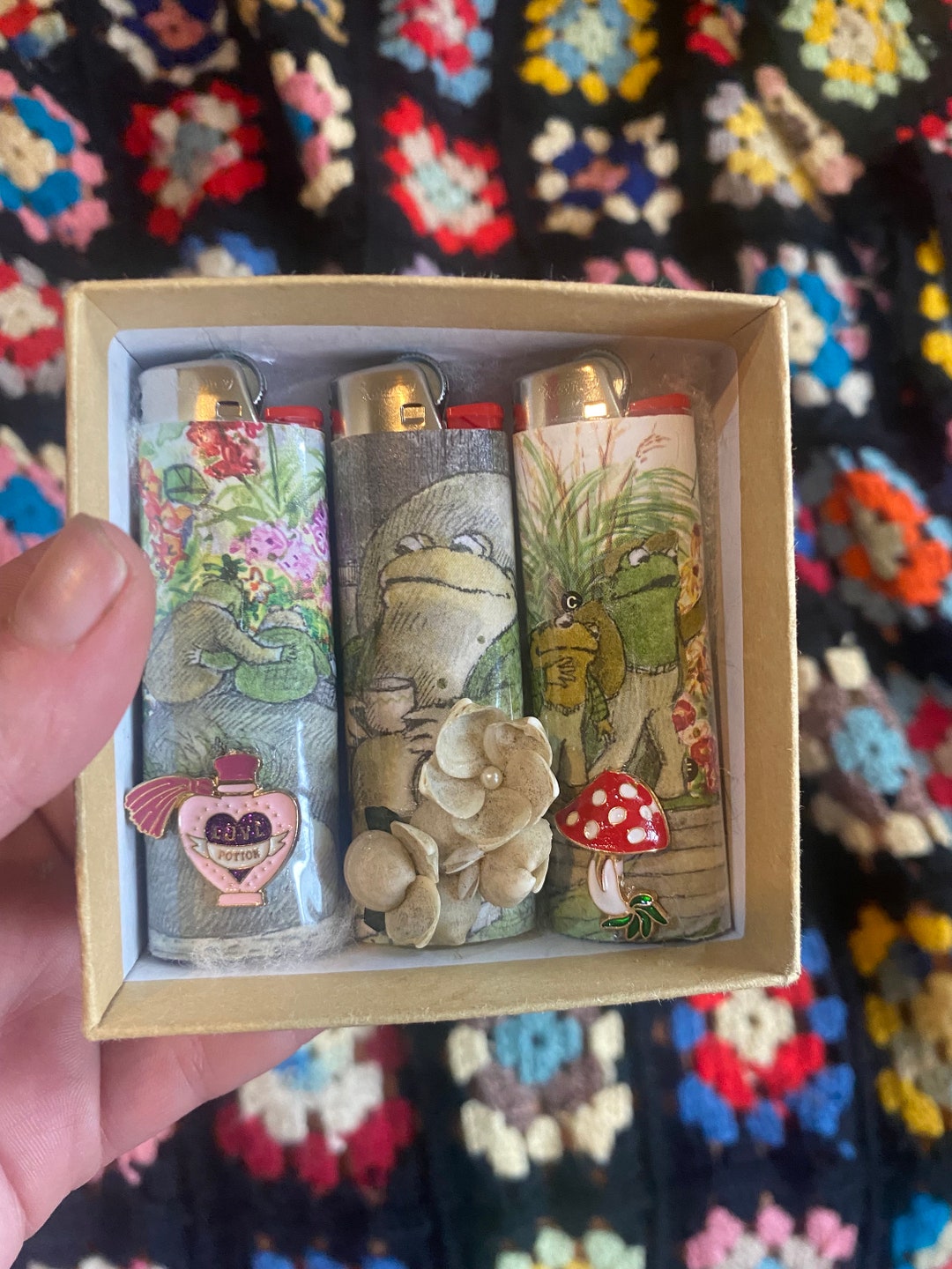 Frog and Toad Lighter Set / 3 Decorated BIC Lighters Lighters With ...