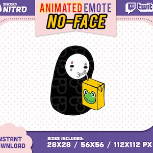Animated Emote No-face / Emoji for streamer / Emote No-face for Twitch ...