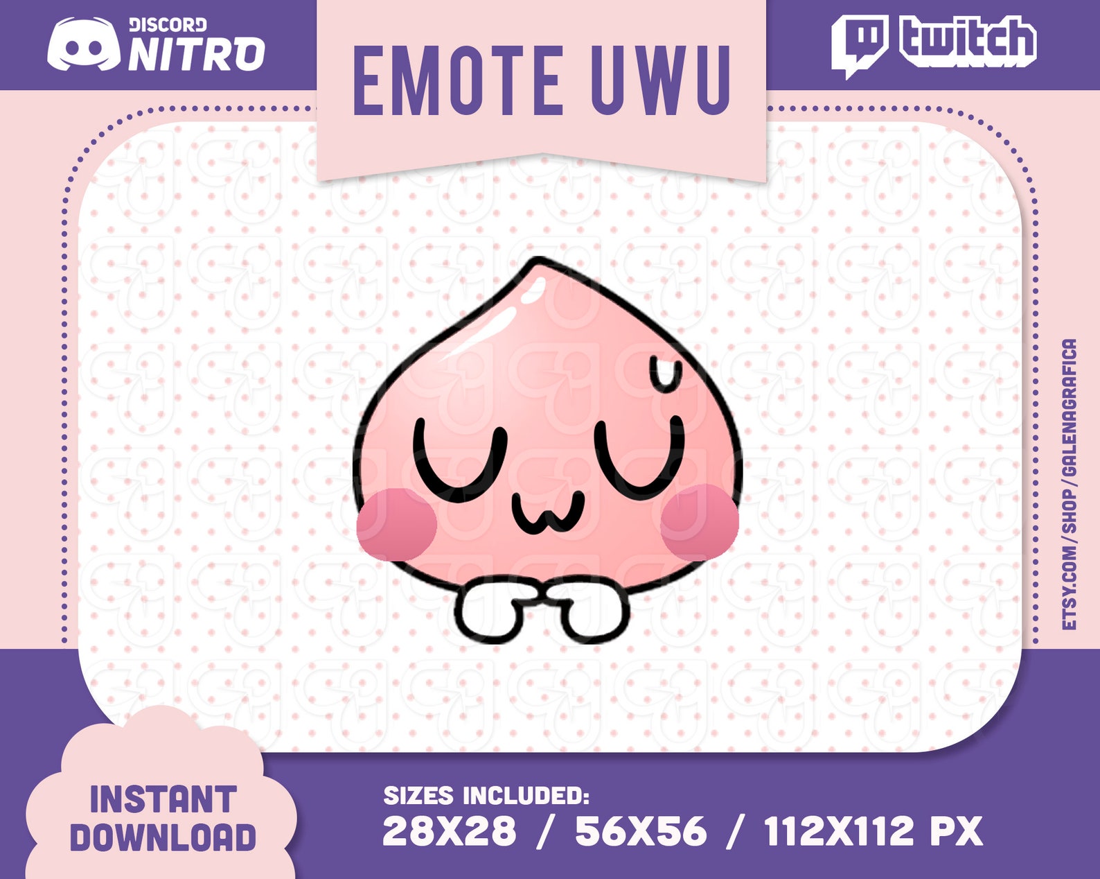 Twitch Emote UWU / Emoji for Streamer / Emoji Uwu for Discord Nitro ...