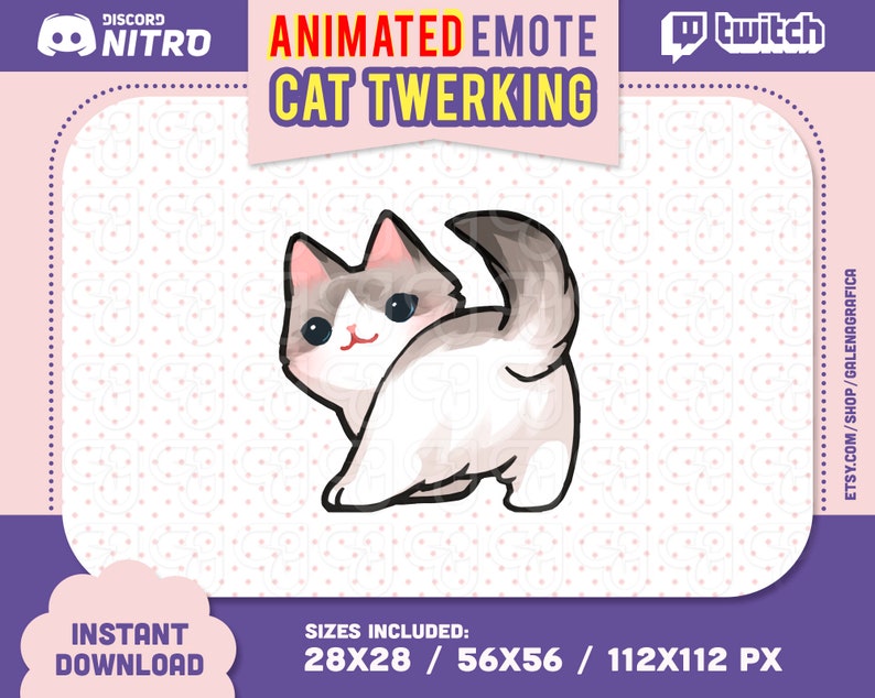 Animated Emote Cat Twerking / Emoji for Streamer / Emote Cat | Etsy ...