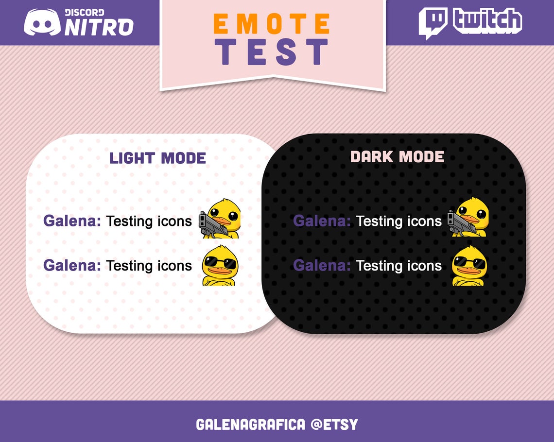 Twitch Emote Cool Duck and Gun / Emoji for Streamer / Emoji Duck for ...