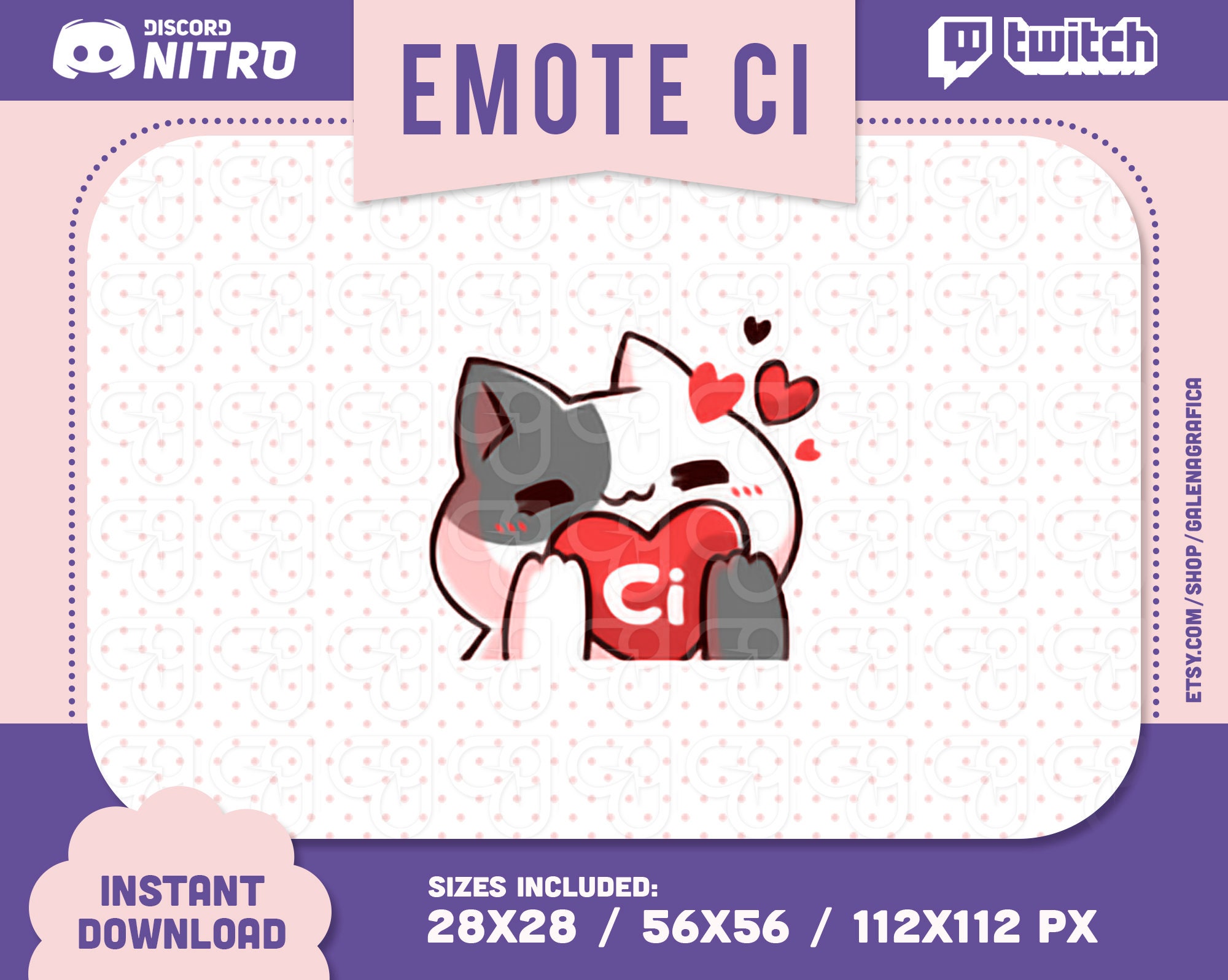 Twitch Emote "ci" / Emoji for Streamer / Emoji Ci for Discord Nitro ...