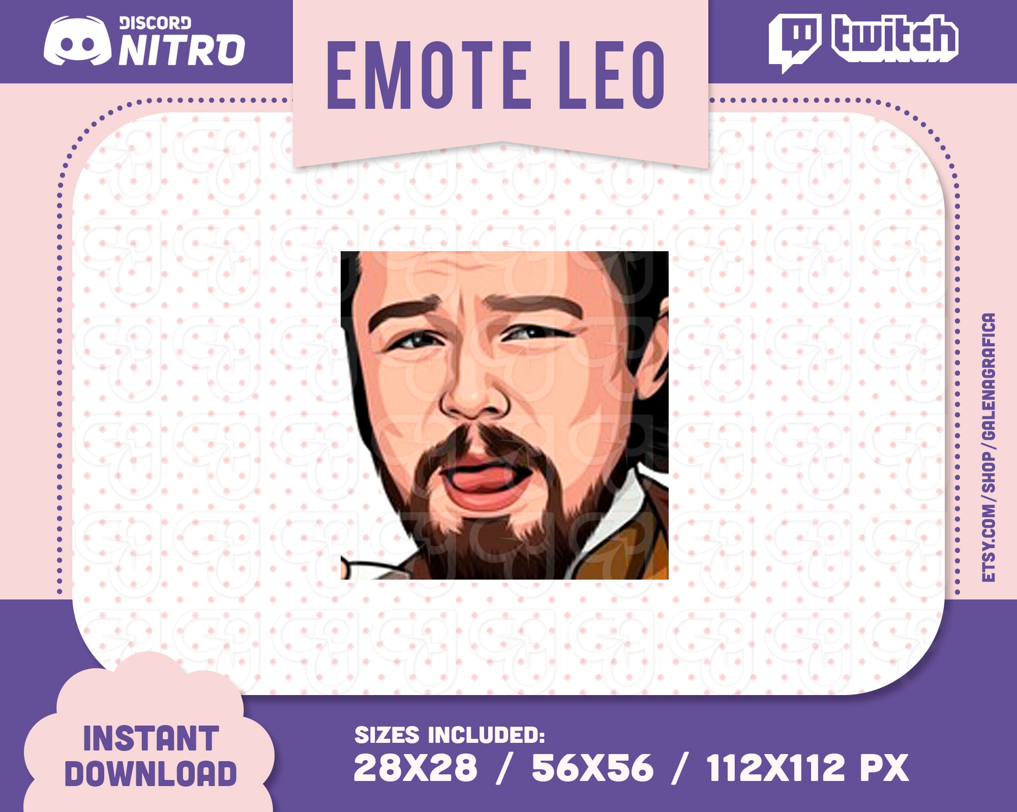 Twitch Emote Leonardo Dicaprio Laughing Meme / Emoji for Streamer ...