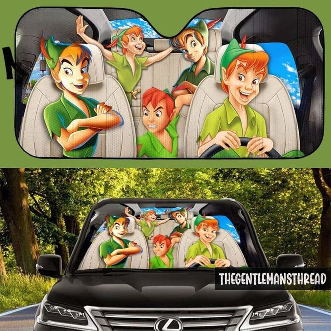 Peter Pan Disney Car Sun Shade Disney Driving on Car Sun - Etsy
