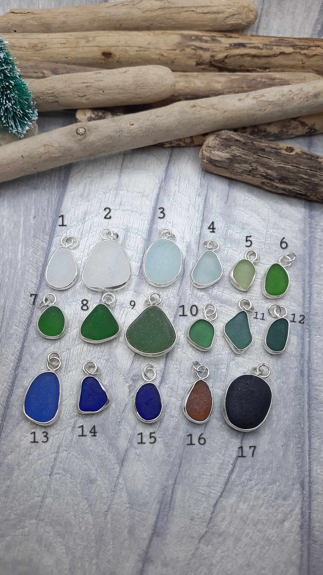 Devon Sea Glass Necklace Pendant, Handmade Sterling Silver Artisan ...