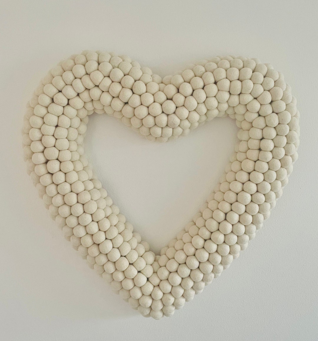 Extra Large Felt Ball Wool Wreath, Handmade With Wool Felt Balls, 55cm ...