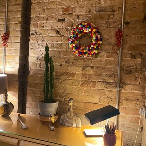 Felt Ball Wreath Pom Pom Wreath. Small, Medium and Large Sizes ...