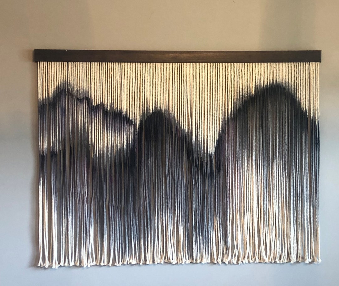 Macrame, Wall Hang, 36", Painted, "purple Rain" - Etsy