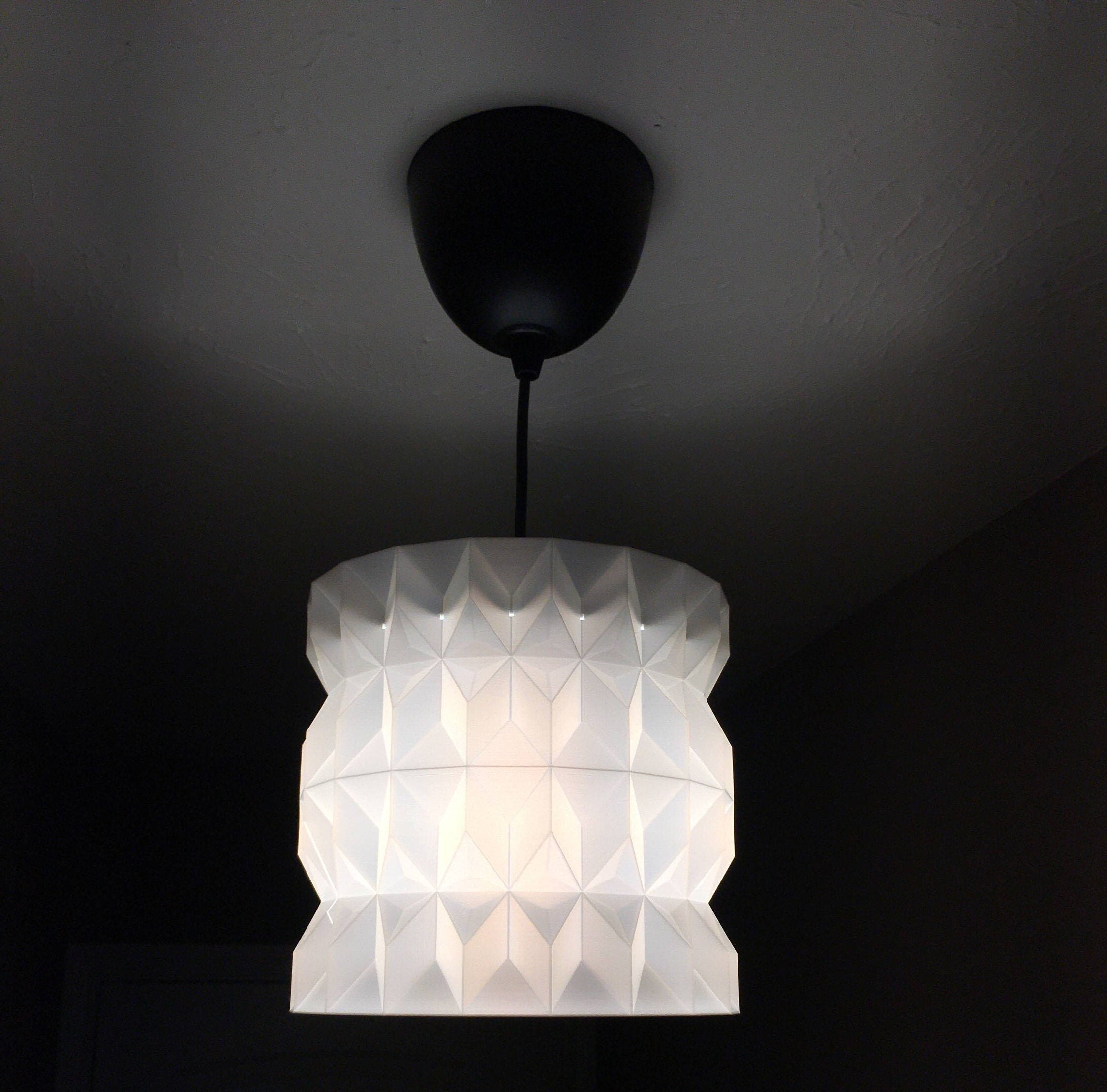 Lamp Shade - 3D Printed Pearl White Low Poly for Ikea Lights - Etsy