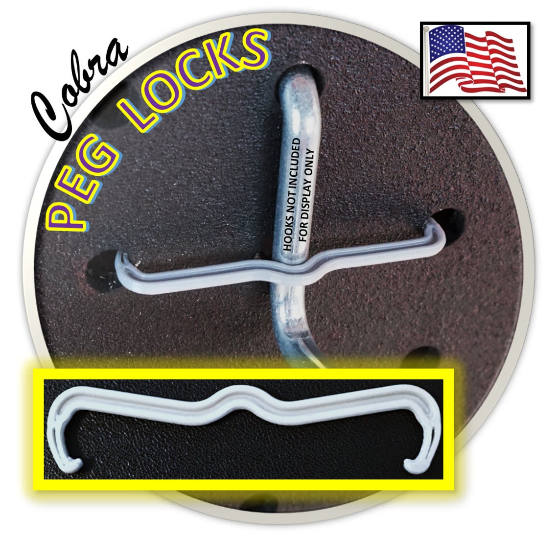 96pc PEGBOARD PEG LOCKS. Clips Retain Hook in Place. 1/4 & 1/8 - Etsy