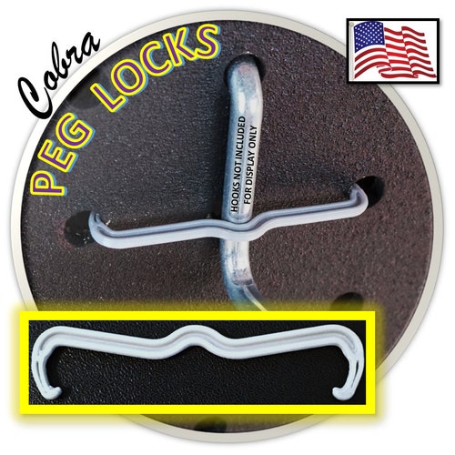 96pc PEGBOARD PEG LOCKS. Clips Retain Hook in Place. 1/4 & 1/8 - Etsy