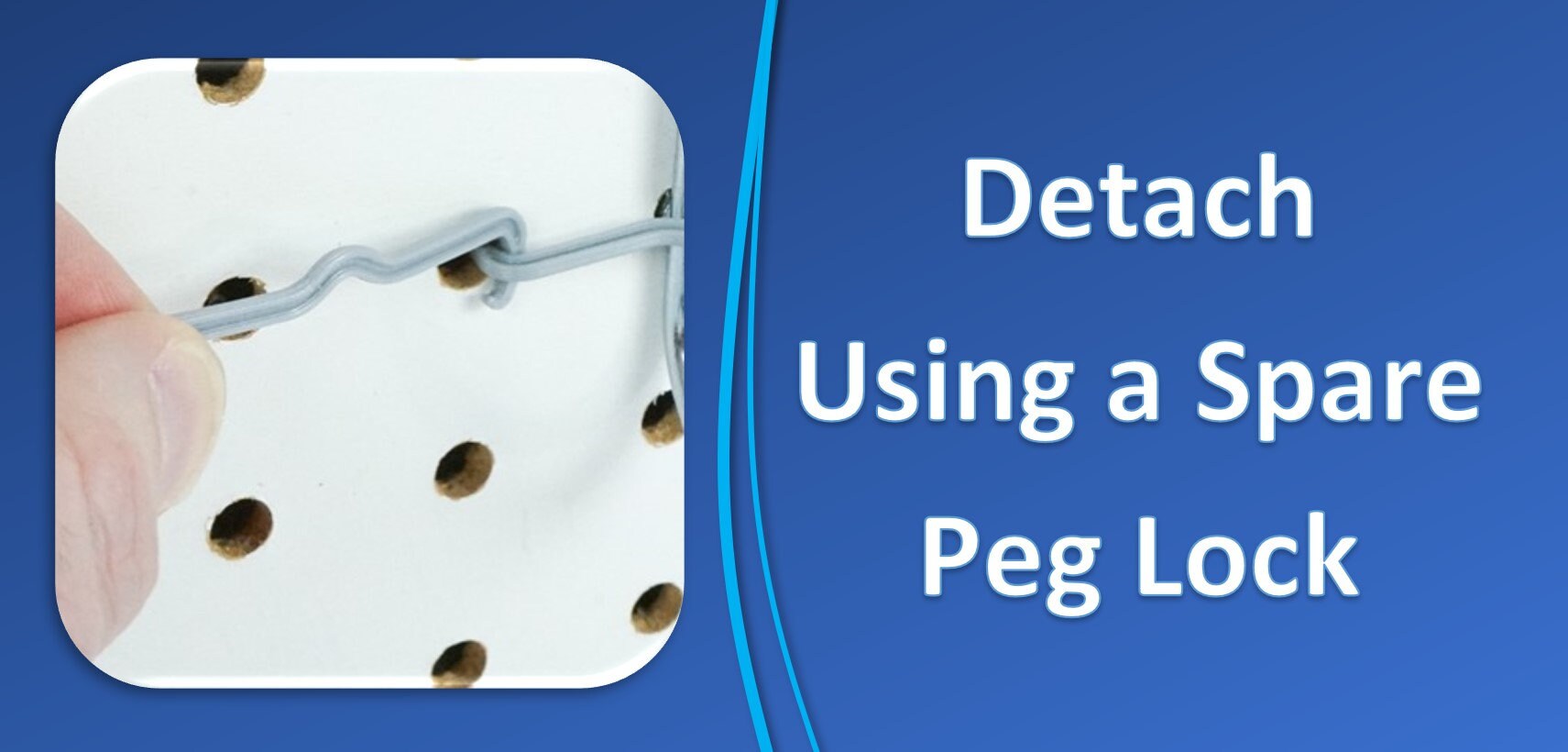 96pc PEGBOARD PEG LOCKS. Clips Retain Hook in Place. 1/4 & 1/8 - Etsy