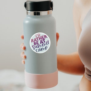 Summer Camp Water Bottle Sticker | I'd Rather Be at Summer Camp ...