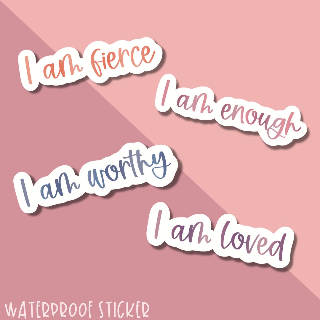 I Am Water Bottle Sticker Pack Sticker Bundle Loved - Etsy