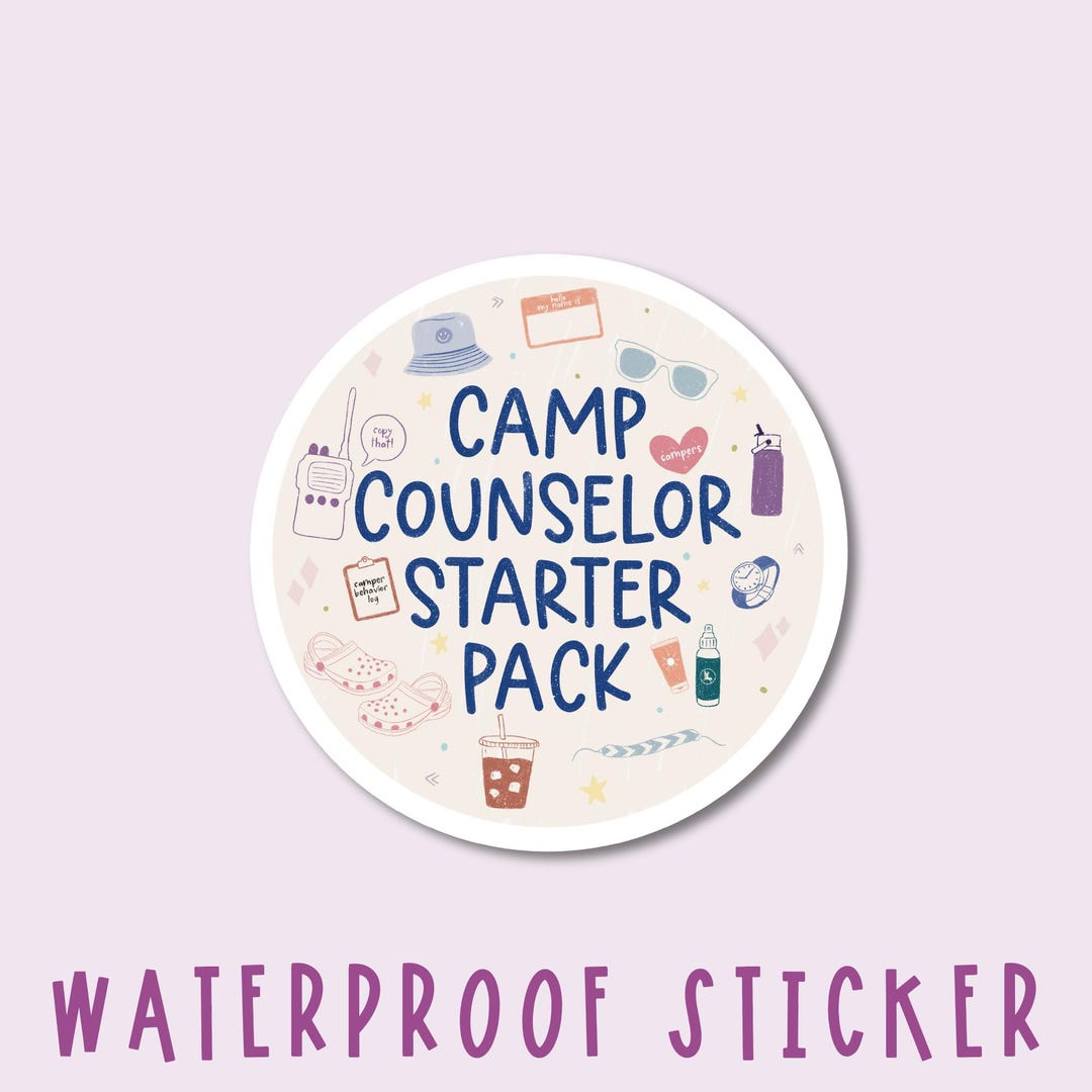 Camp Counselor Starter Pack Sticker | Summer Camp Staff Gift ...