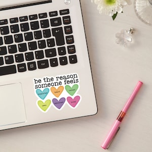 Be the Reason Someone Feels Water Bottle Sticker | Be Kind Colorful ...