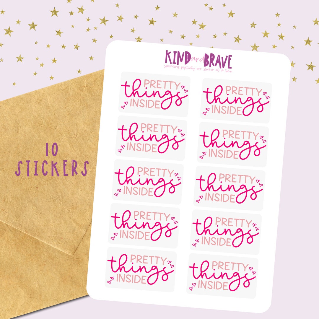 Pretty Things Inside Packaging Stickers | Small Business Stickers ...
