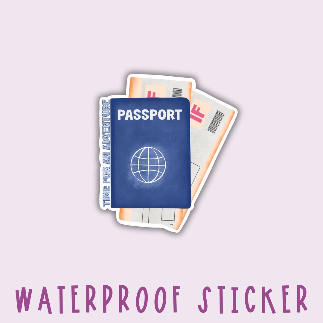 Passport Vinyl Sticker: Adventure Travel Decal - Etsy