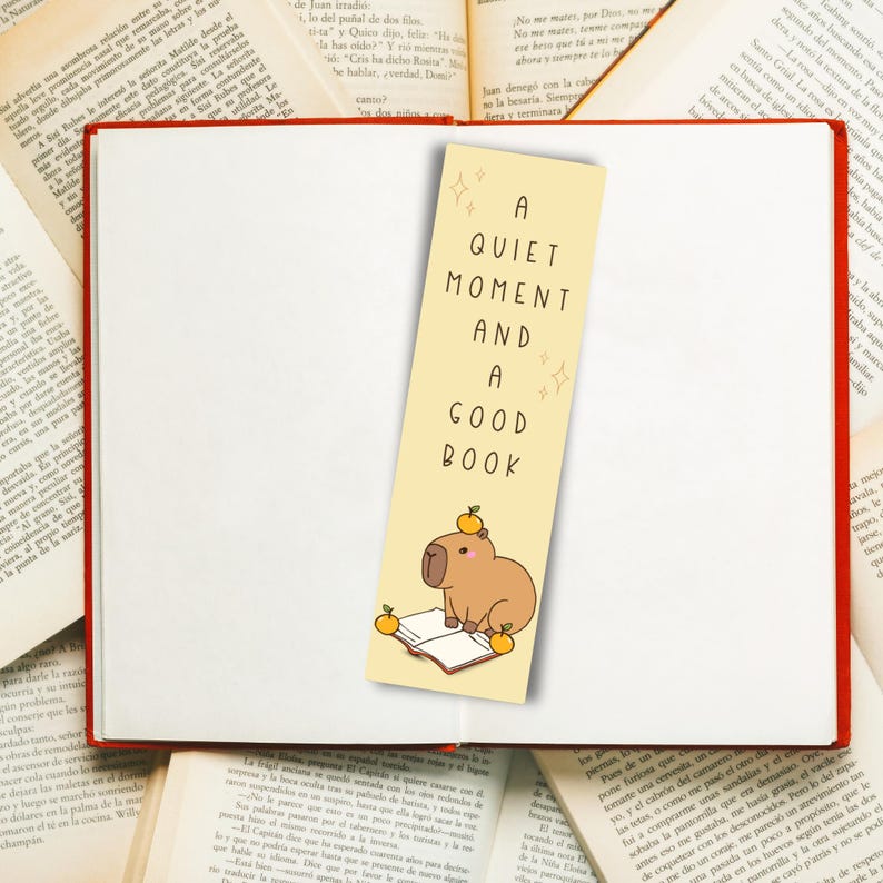 Capybara Bookmark Set | Cozy Reading Bookmark for Kids and Teens ...