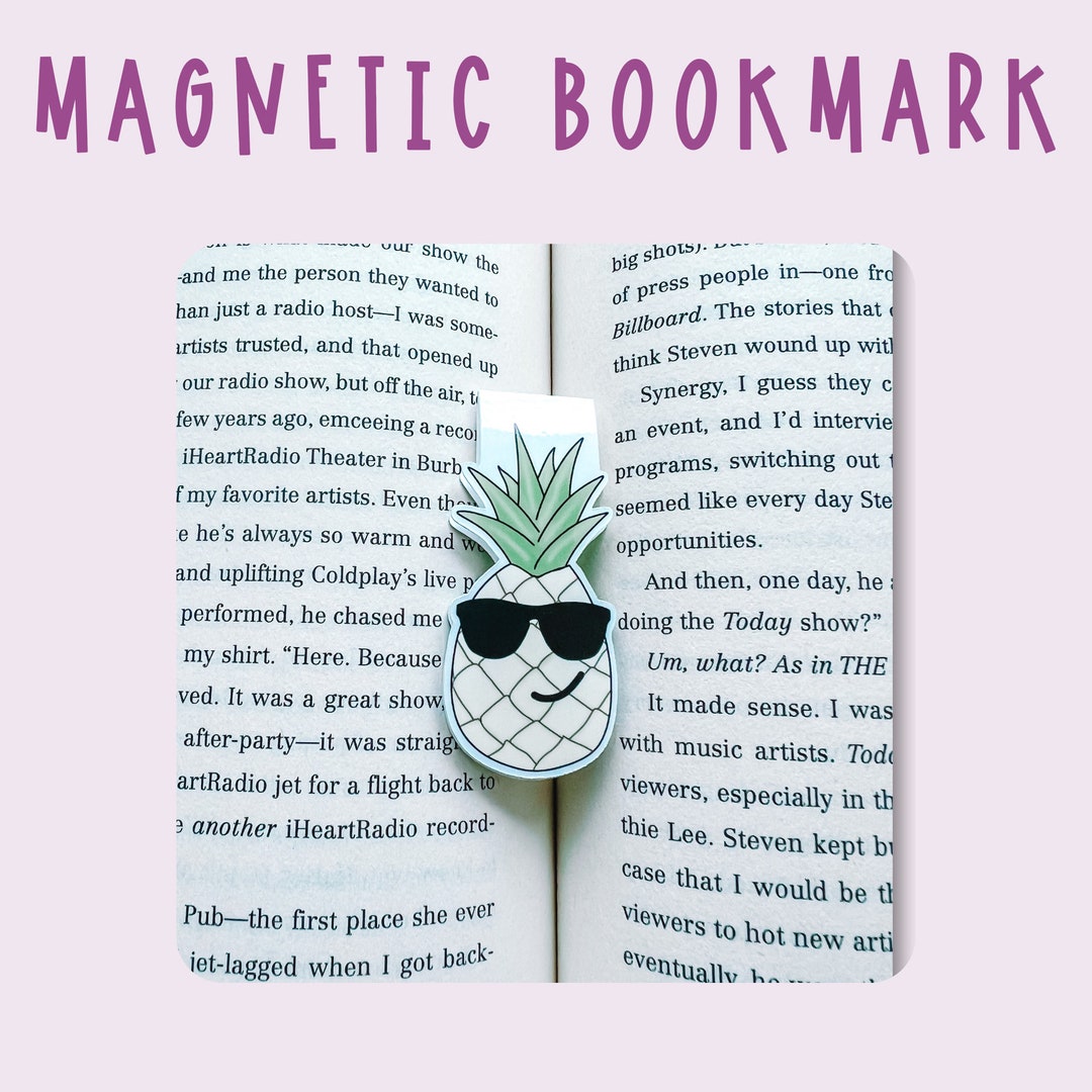 Pineapple Magnetic Bookmark | Reading Bookmarks | Page Marker | Reading ...