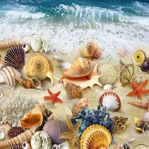 Sea Shells by the Dozen DIY 5D Diamond Painting Kit Full - Etsy