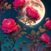 Moon Roses 2 5D Diamond Mosaic Square Diamond Embroidery - Etsy