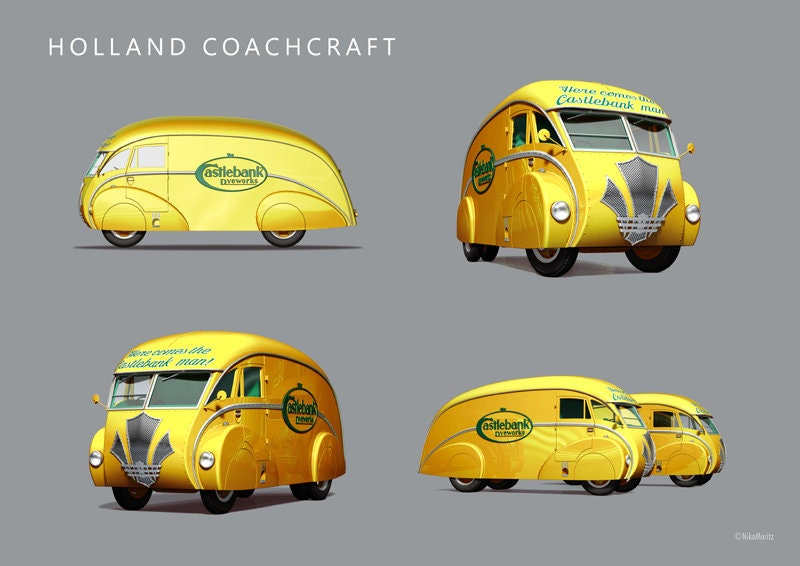 Holland Coachcraft Streamline Truck 1930s, Digital Rendering, Size A3 ...