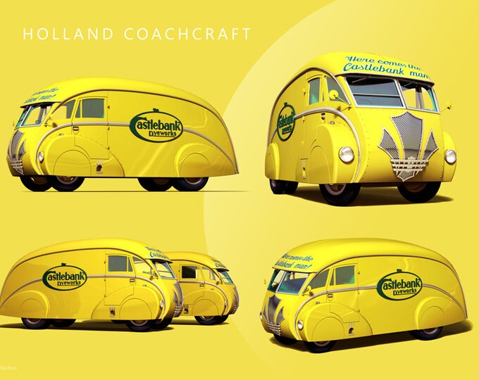 Holland Coachcraft Streamline Truck 1930s Digital Rendering - Etsy