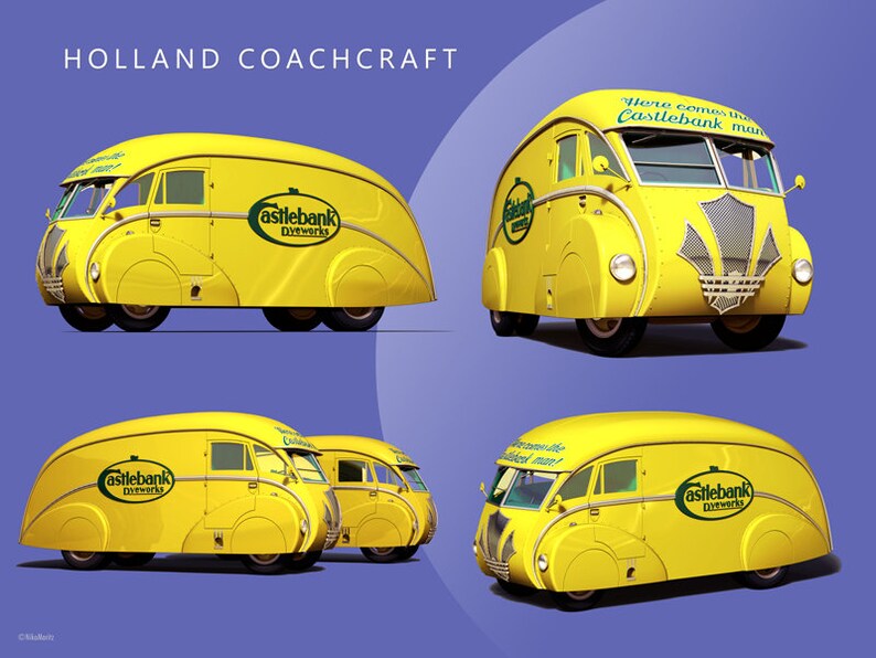 1930s Holland Coachcraft Streamline Truck Art: Vintage Digital ...