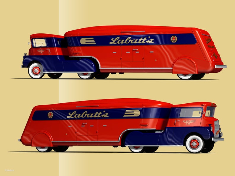 Alexis De Sakhnoffsky Streamliner 1939 Digital Rendering (digital ...