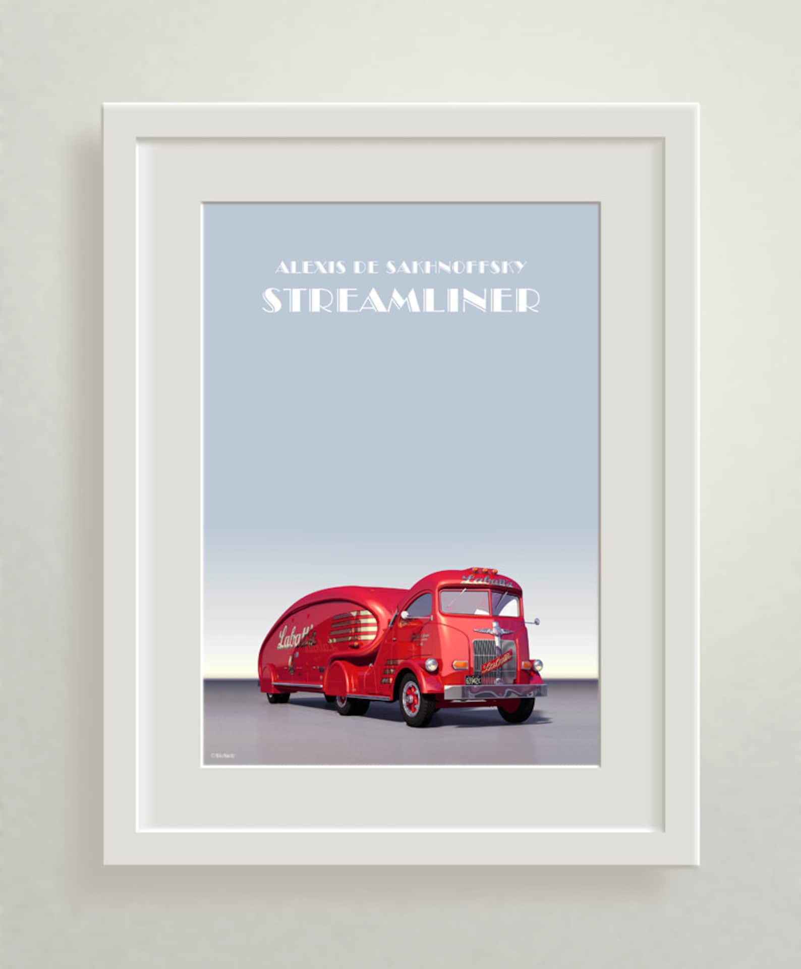 Streamliner Truck Art Print: Alexis De Sakhnoffsky Renderings (digital ...