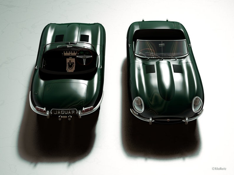 Jaguar E-type, Five Digital Renderings, Size: 8000 X 6000 Pixels 68 X ...