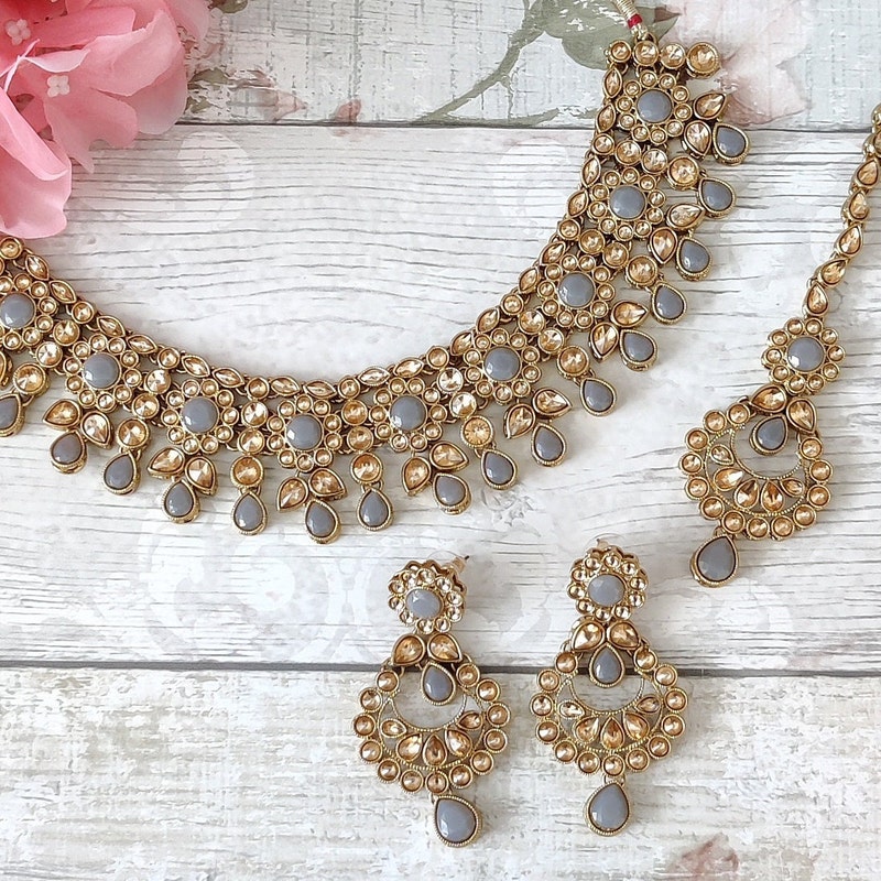 Grey Wedding Jewelry - Etsy
