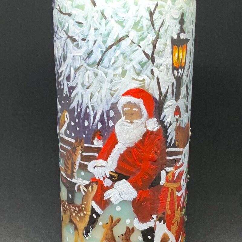 Santa Candles - Etsy