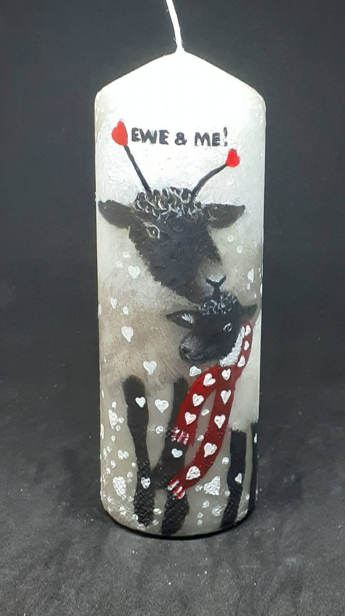 Valentine Sheep Candle.hand Painted Unique Unusual Gift. - Etsy