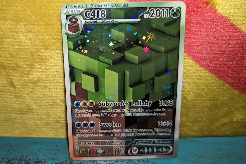 C418 'minecraft Volume Alpha' Pokémon Card - Etsy