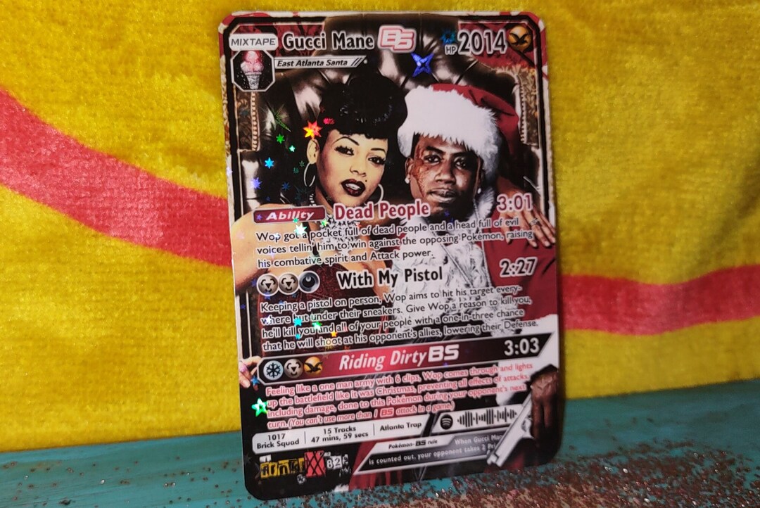 Gucci Mane 'east Atlanta Santa' Poké Card - Etsy