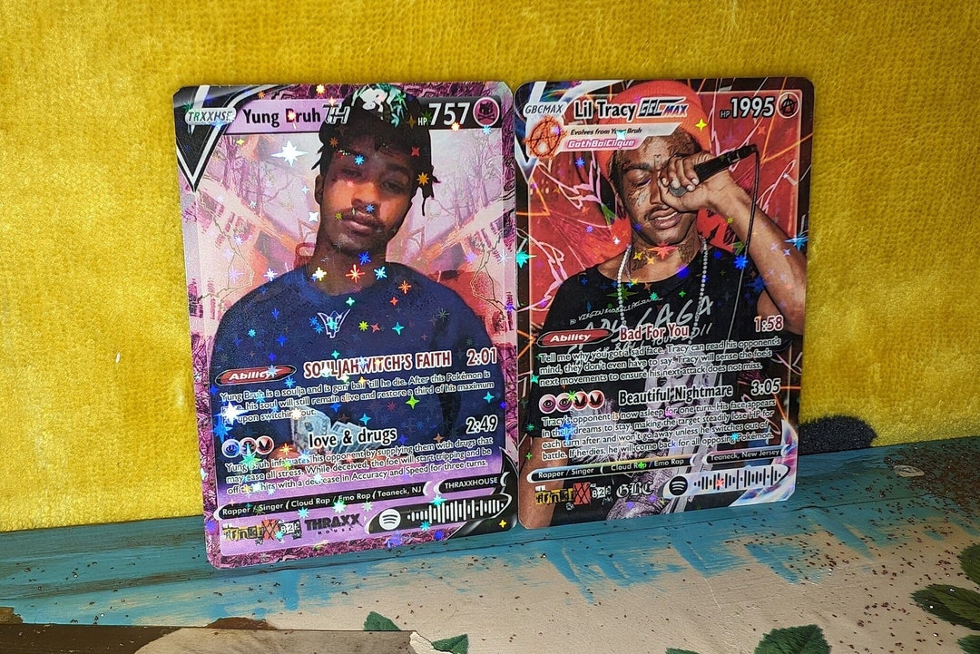 Lil Tracy & Yung Bruh Poké Card Set - Etsy