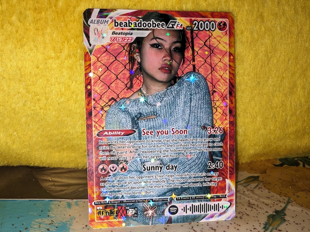 Beabadoobee Poké Card - Etsy Australia