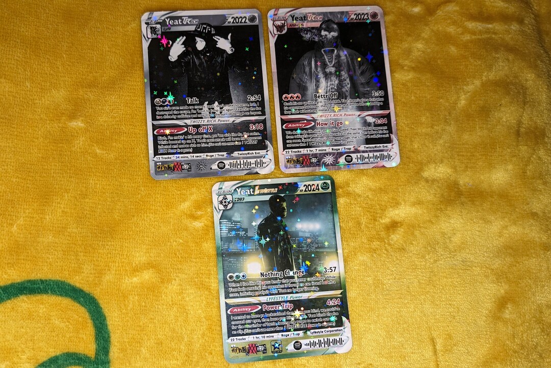 Yeat Poké Cards Set - Etsy Hong Kong