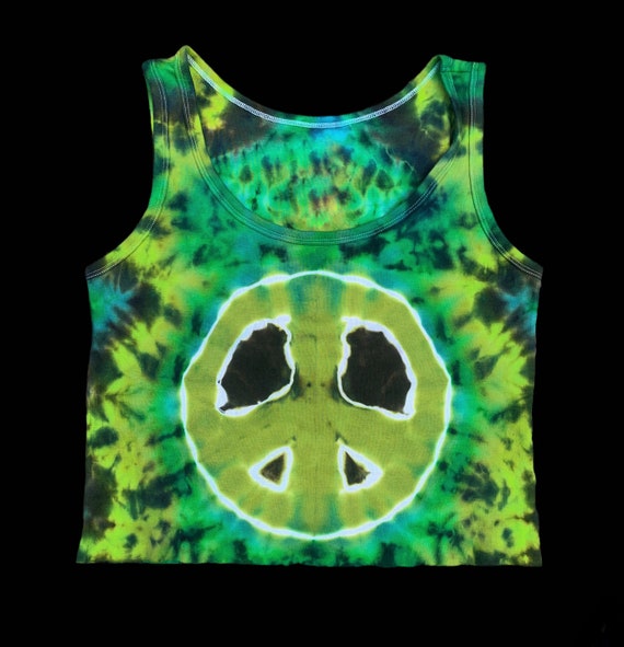 Made to Order Hand Dyed Green Earth Toned Peace Sign Tie Dye - Etsy