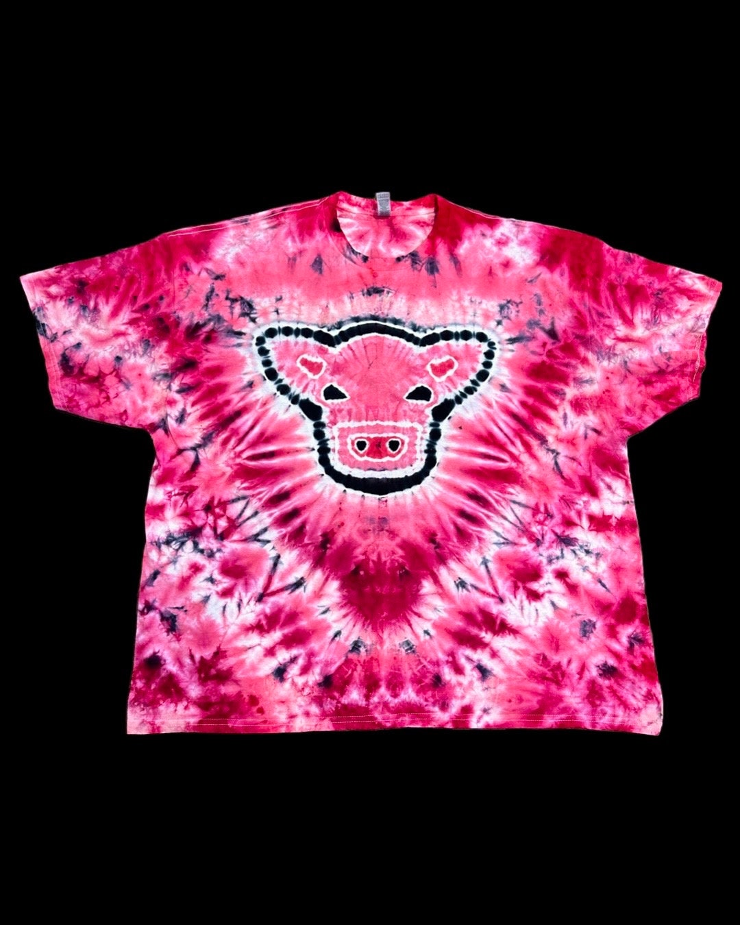 Hand Dyed Made to Order Strawberry Cow Tie Dye Shirt, Pink Cow Tie Dye ...