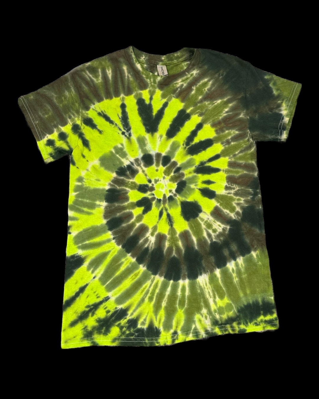 Hand Dyed Green Earth Toned Spiral Tie Dye T-shirt, Size Small - Etsy
