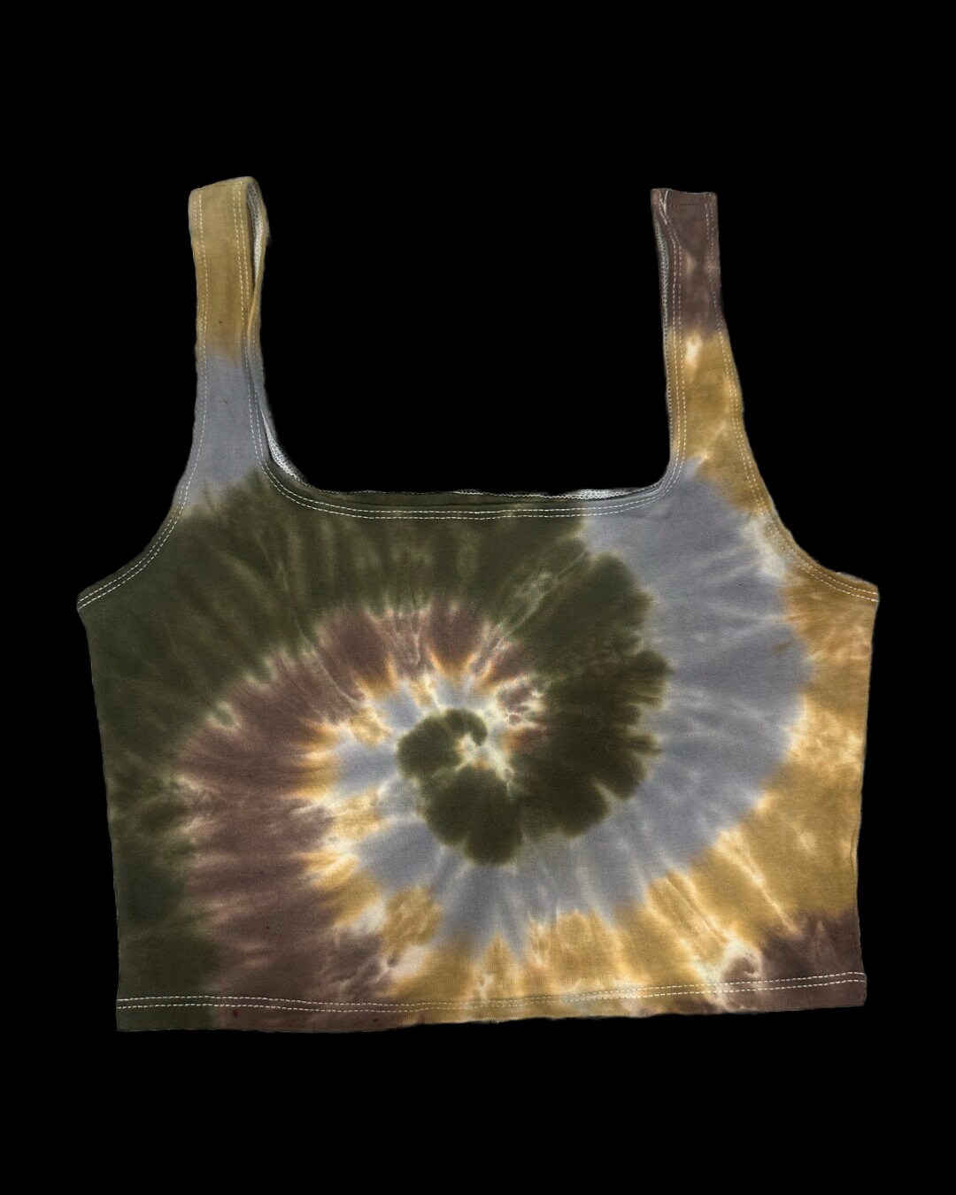 Made to Order Hand Dyed Earth Toned Grey Olive Green and Brown Spiral ...